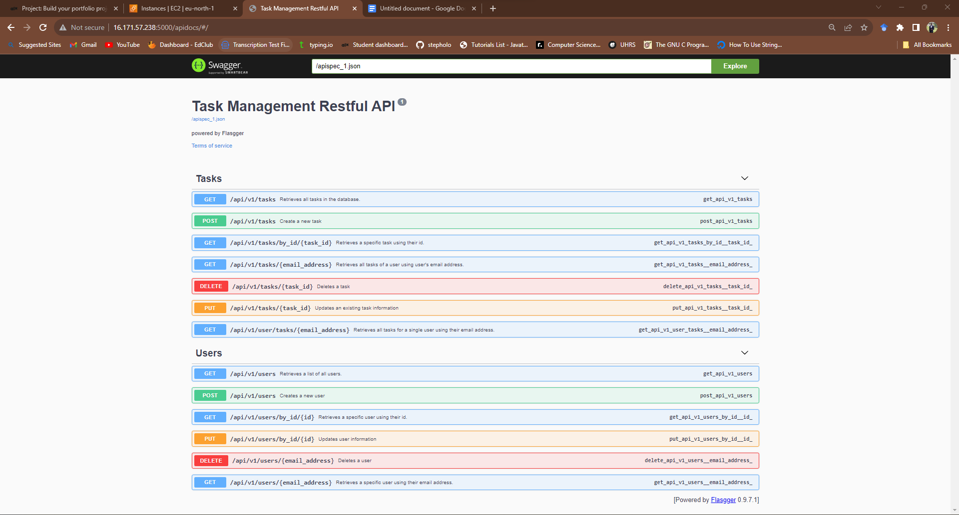 Task Management System API